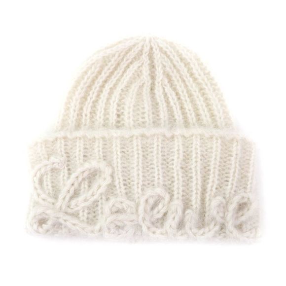 Loewe | Sweaters | Loewe F81487x36 Logo Design Mohair Blend Knit Cap ...